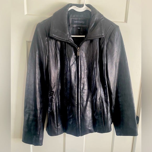 Anne Klein | Jackets & Coats | Anne Klein Leather Jacket | Poshmark